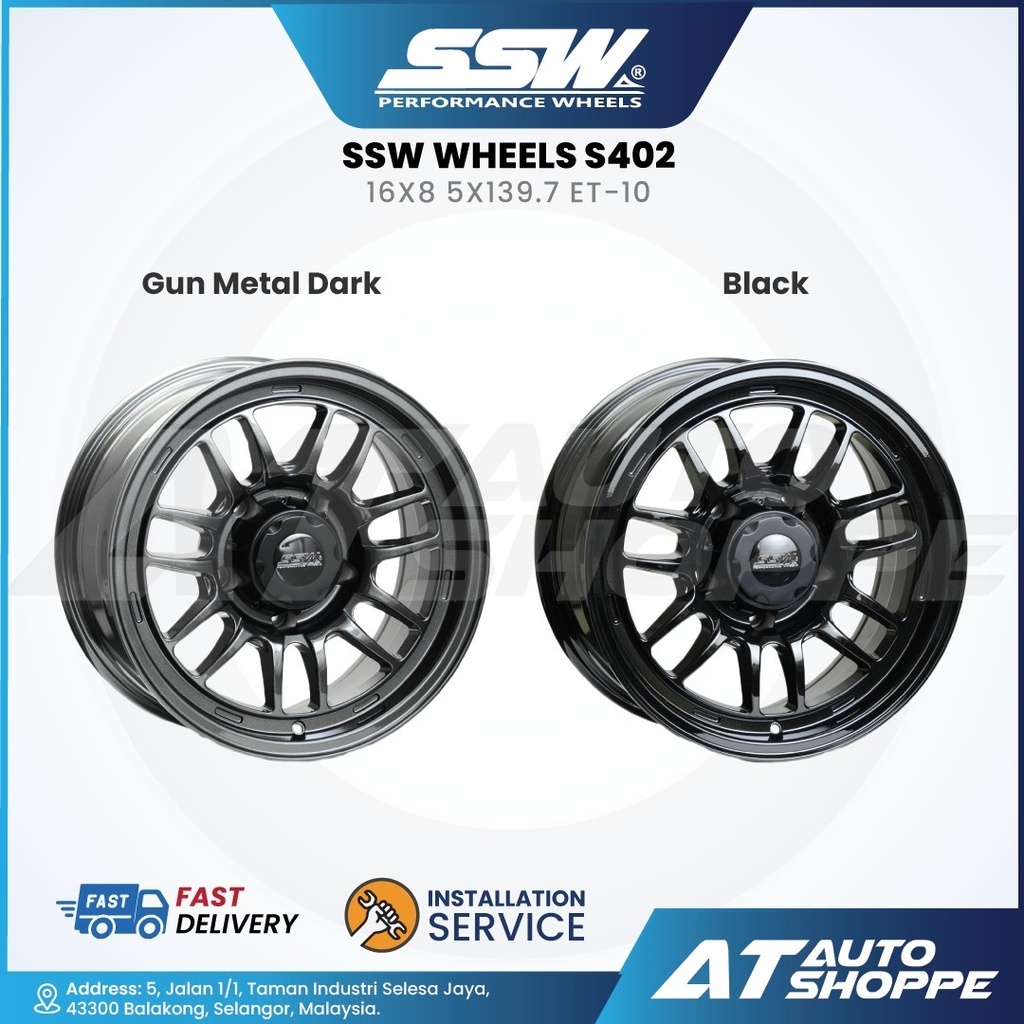 Jimny Rim SSW Wheels S402 16x8 5x139.7 ET-10 4X4 4WD Vitara Feroza ...