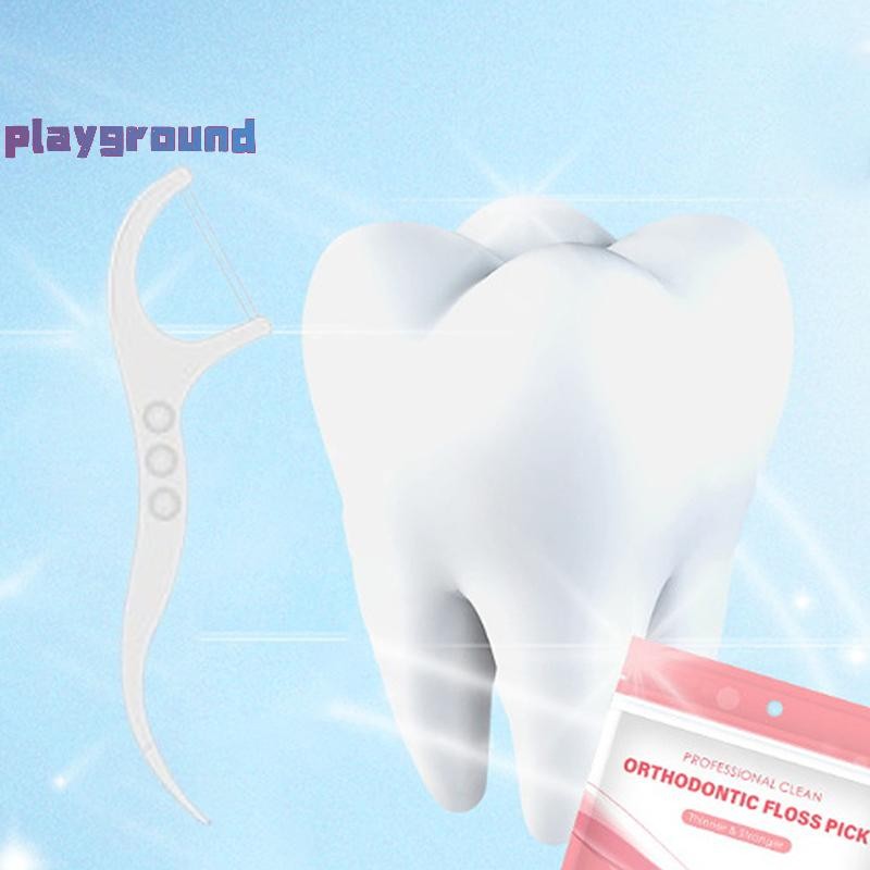 [playground] 100pcs/Pack Orthodontic Floss Bar Steel Wire Slot Floss ...