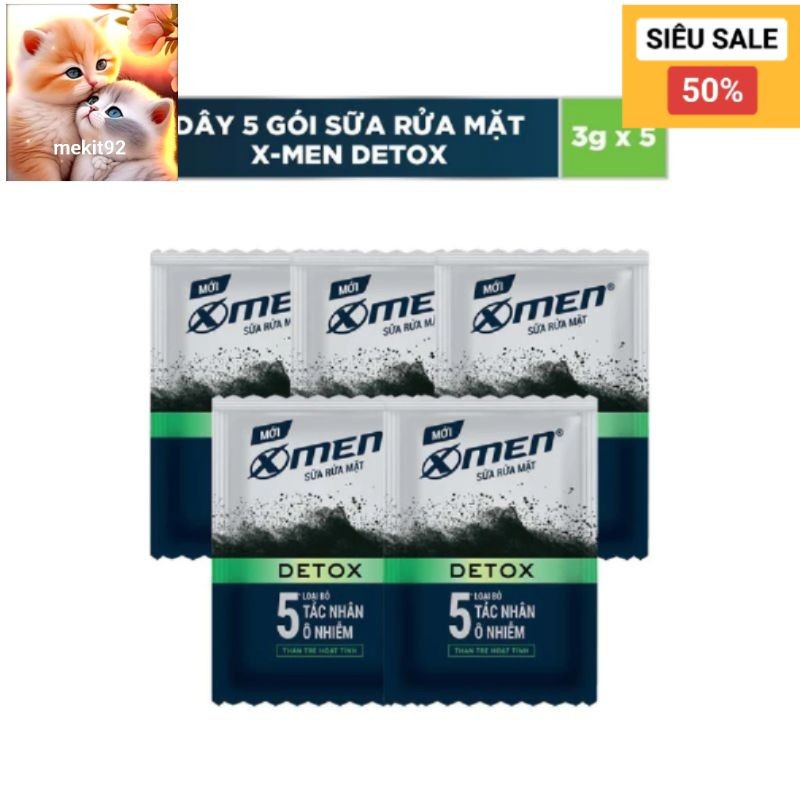 (5 Pack) X-Men Detox Facial Cleanser Completely Removes 5 - Xmen Detox ...