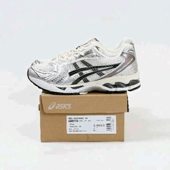 Asics Gel Kayano 14 krim hitam perak | Shopee Malaysia