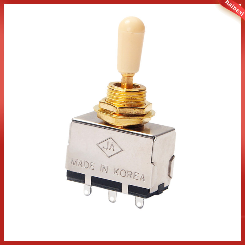 3 Way Pickup Selector Toggle Guitar Box Toggle Knob (Yellow and Gold ...