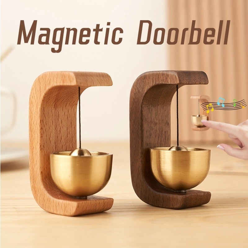 Creative Wooden Doorbell Walnut Bell Entryway Courtyard Wind Chime ...
