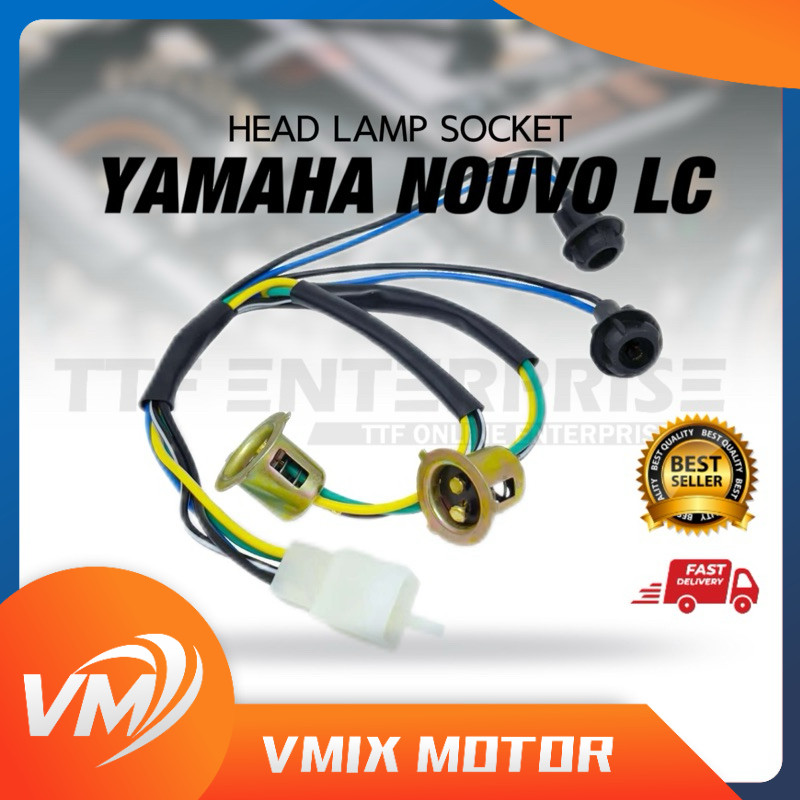YAMAHA NOUVO-LC HEAD LAMP SOCKET FRONT DEPAN SOCKET HEAD LIGHT KEPALA SOKET NOUVO LC | Shopee ...