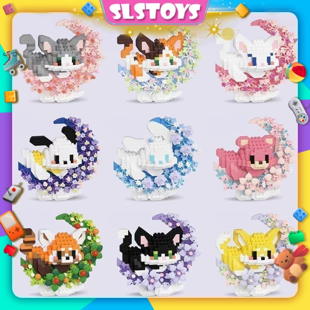 Cute Moon Building Block Brick Series Gift Set Decoration Present Toy ...
