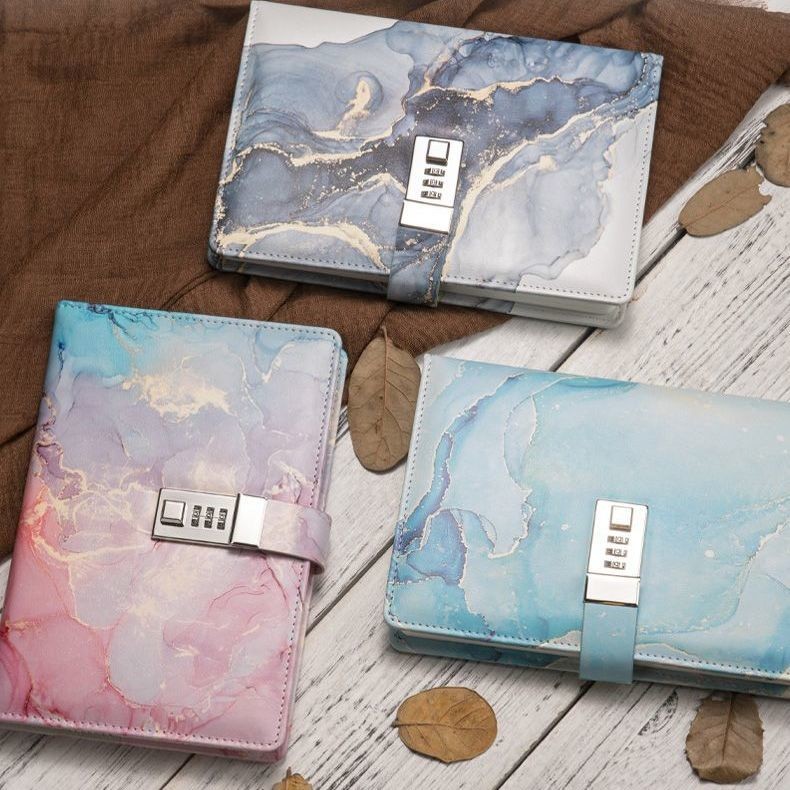 Student Password Notebook A5 Retro Password Book with Lock Diary ...