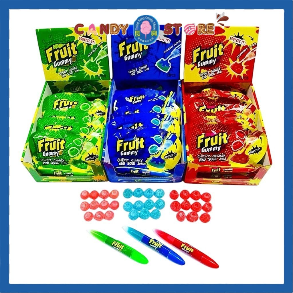 12pcs [ BOX ] Fruit Gummy Juicy Drop Chewy Gummy And Sour Jam HALAL ...