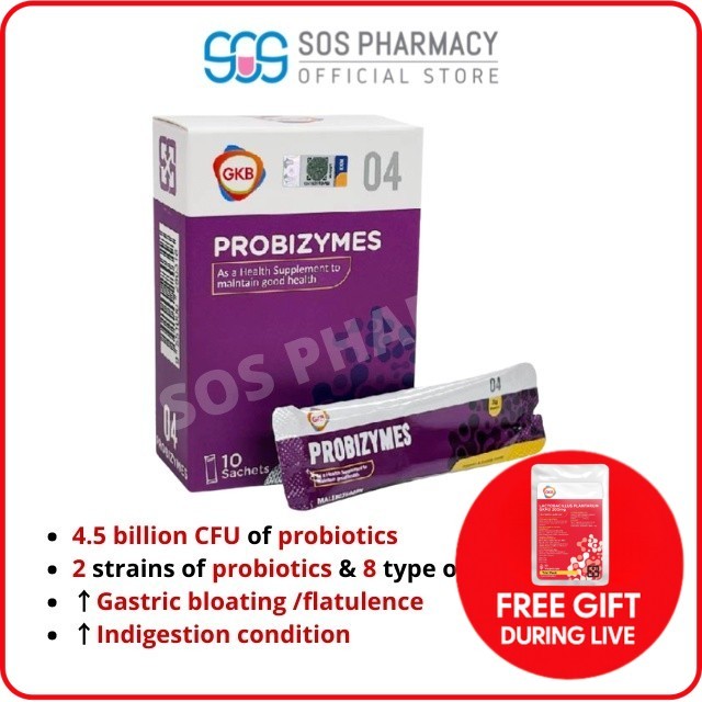 GKB Probizymes 10s (Probiotics with Enzymes for Digestion) | Shopee ...