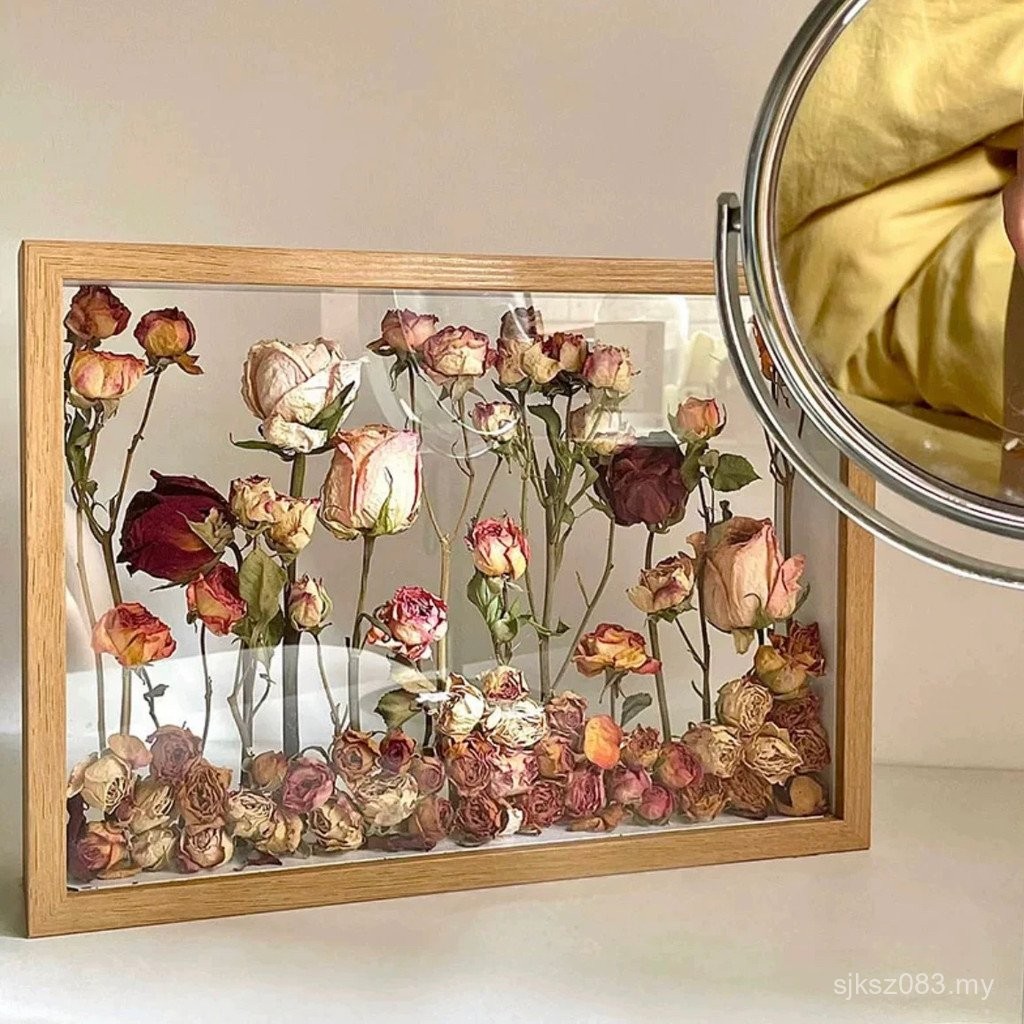 Bingkai Bunga Mawar Kering Spesimen Rangka Tumbuhan Kit Bahan
