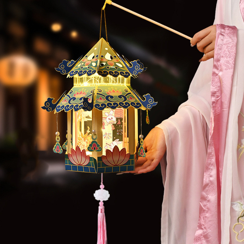 Mid-Autumn Handcraft Lantern Kit Ancient Style Diy Handheld Lanterns ...