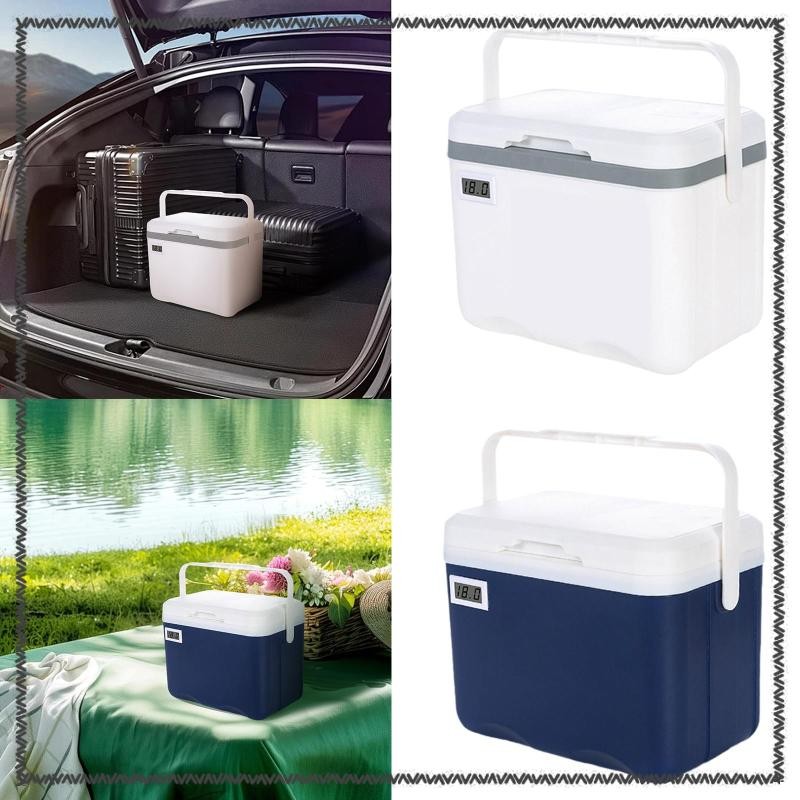 [MCA] Cooler Box Ice Retention Cooler with Temperature Display Carrier ...