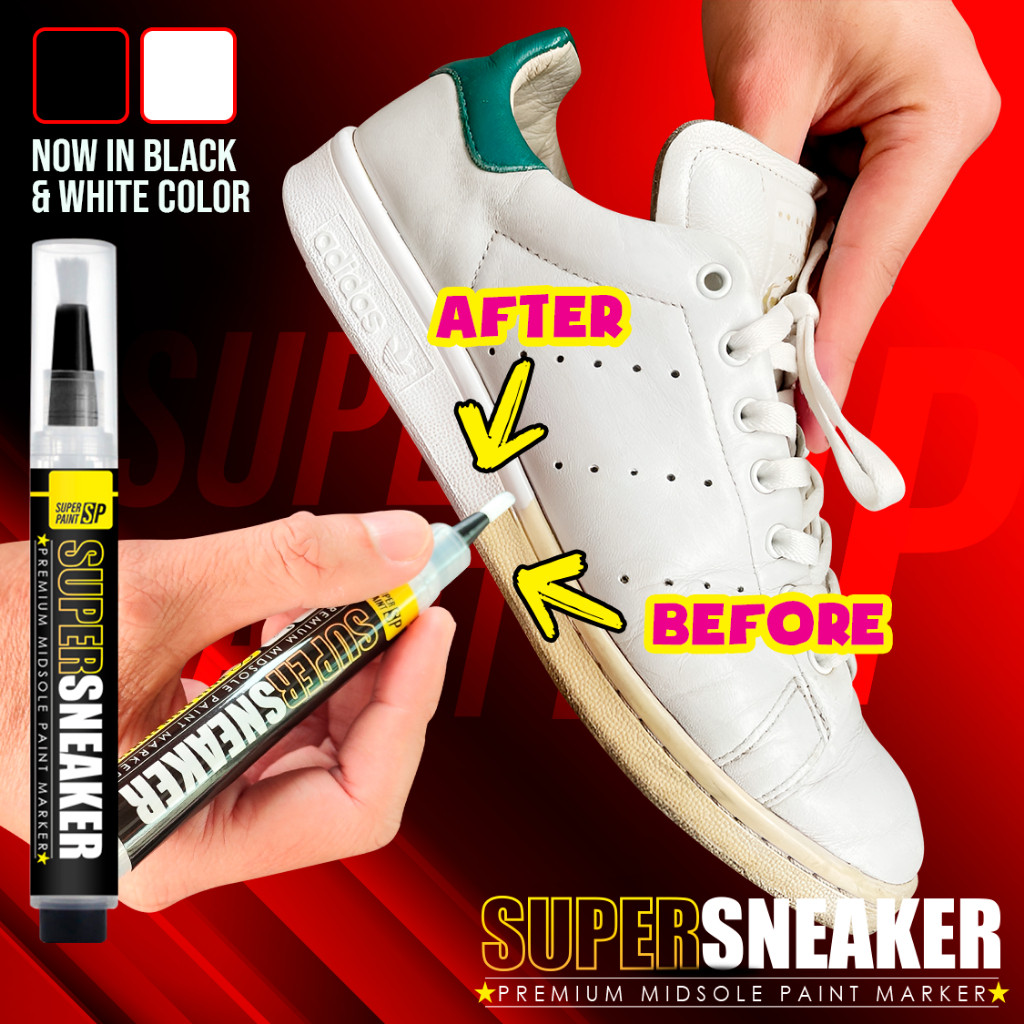 Midsole White / Black Paint Marker for Sneakers Repair 99% Unyellowing ...