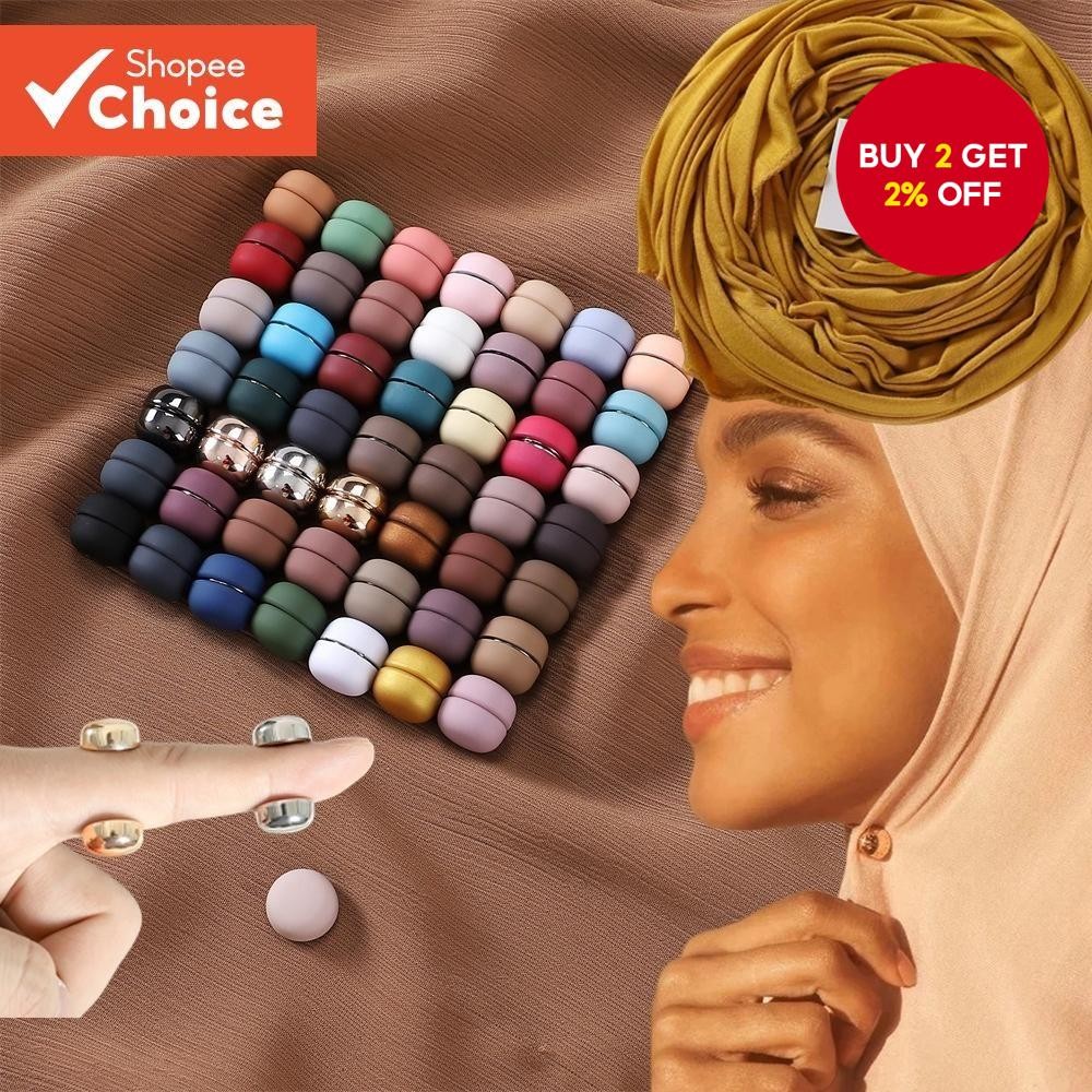 Matte Metal Pin Magnet Non-slip Muslim Women Magnetic Hijab Scarf Pins ...