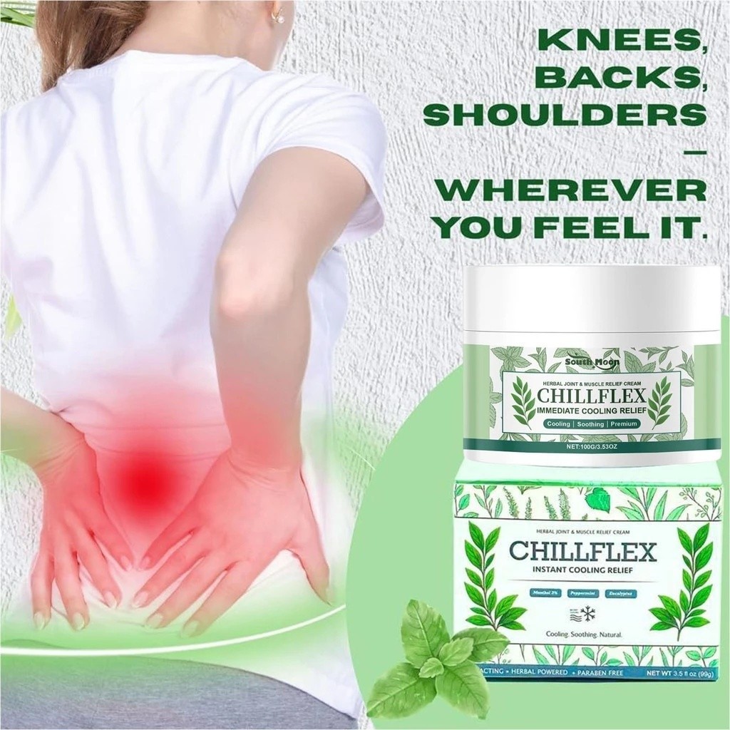 Chillflex Instant Cooling Relief Cream 100g,Joint Natural Soothing Pain ...
