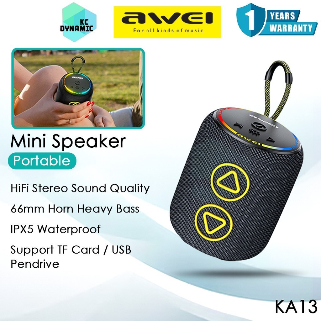 Awei KA13 Wieless Speaker HiFi Surround Heavy Bass Mini Speaker ...