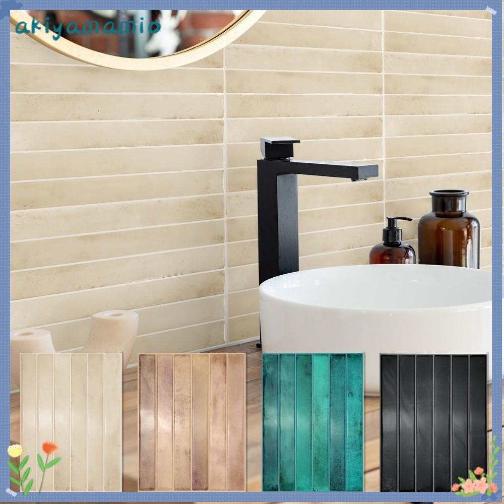 AKIYAMAMIO Stereo Wall Stickers, Brick Design Backsplash Wall Decals ...