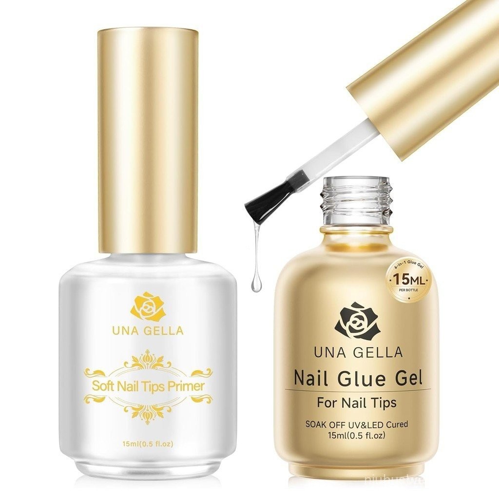 Set Primer Gam Kuku Gel UNA GELLA & Petua – 15ml Berus Kuat Tahan Lama ...
