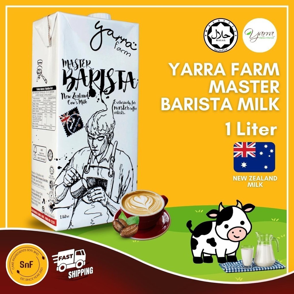 Yarra Master Barista UHT Susu Penuh Krim Barista Milk 1 Liter Halal ...