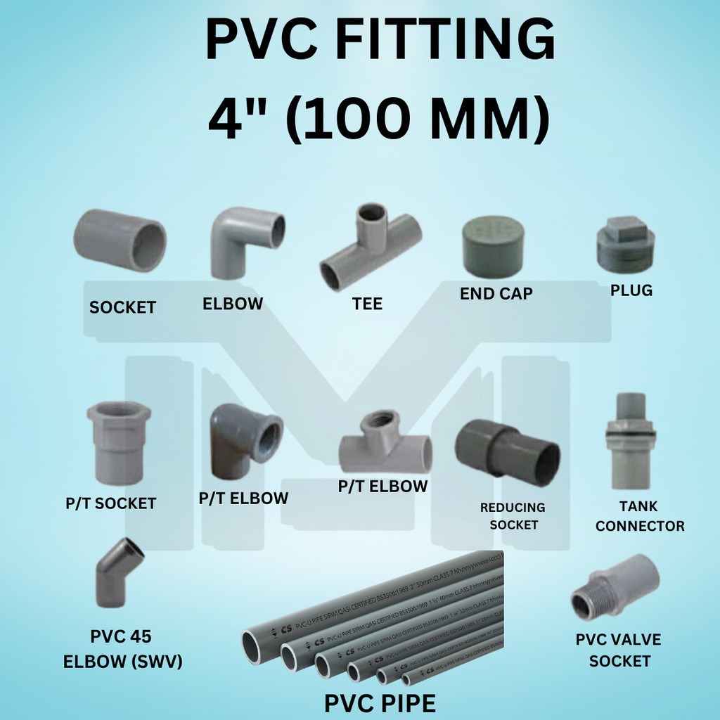 BRAND NEW PVC PIPE FITTING 100MM (4") | Shopee Malaysia