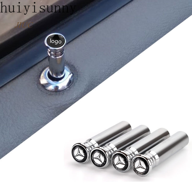HYS 4PCS Car Interior Door Lock Knob Pull Pins Metal Auto Security Door ...