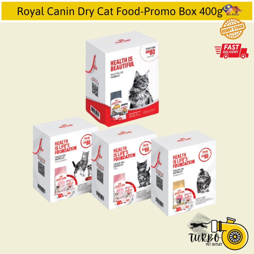 Royal Canin Dry Cat Food- 400g( FREE WET POUCH + VOUCHER)- Promo Box ...