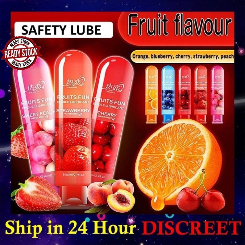SAFETY Fruit Lubricant Fruits Fun 80ml Water Soluble Fruity Lubricant ...