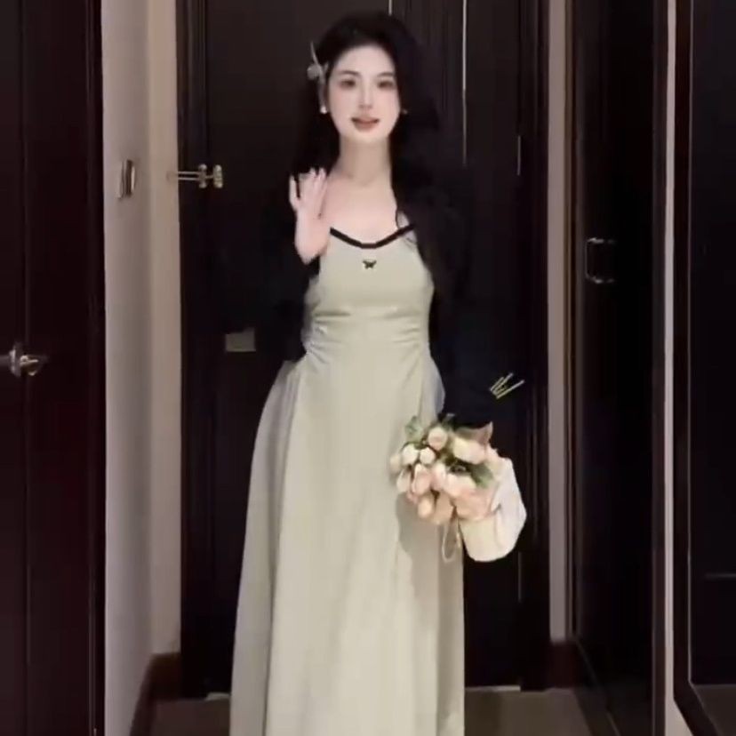 40-100kg M-5XL【嘎嘎】 胖mm爆款夏季气质性感时尚显瘦中长款连衣裙+开衫dress girl fat 休闲裙 | Shopee Malaysia