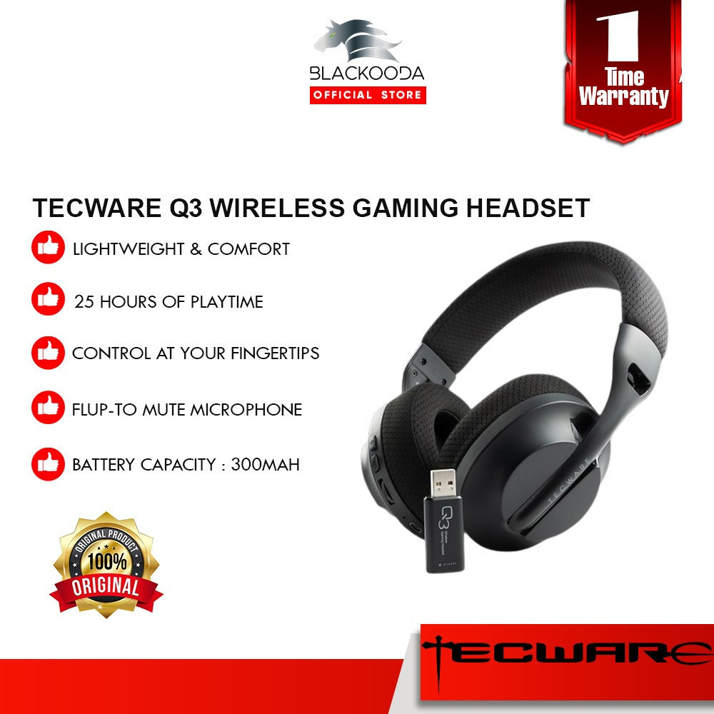 Tecware Q3 Wireless Gaming Headset | Tecware Q2 Gaming Headset [3.5mm/Lightweight/Microphone ...