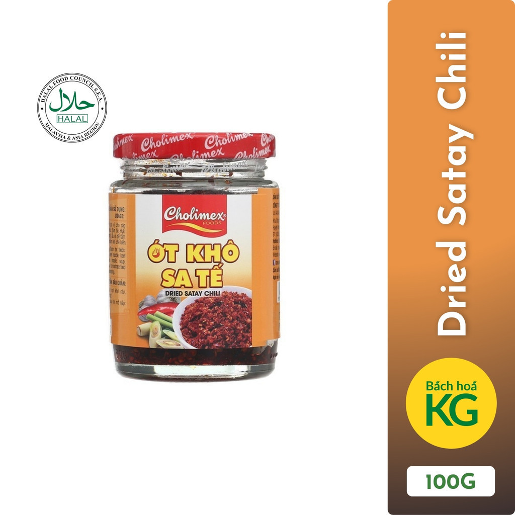 Cholimex dried chili satay 100g jar - Ớt khô sa tế Cholimex hũ 100g ...