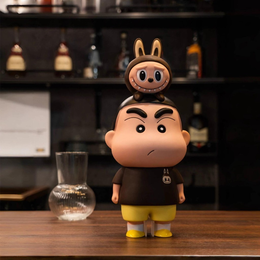 Crayon Shin-chan and Labubu Shin-chan figurines, blind box, surprise ...