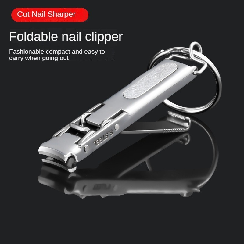 1PC Ultra-Thin Nail Clippers Collapsible Portable Travel Fingernail ...