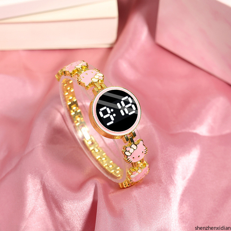 Hello Kitty Girls Kids Student Quartz Watch Cute Cartoon Stainless ...
