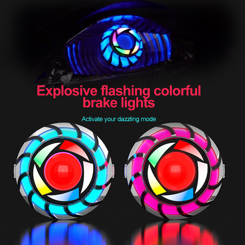 1pc led Angel Eye motorcycle Headlights Fog lamp rgb flashing Devil's ...