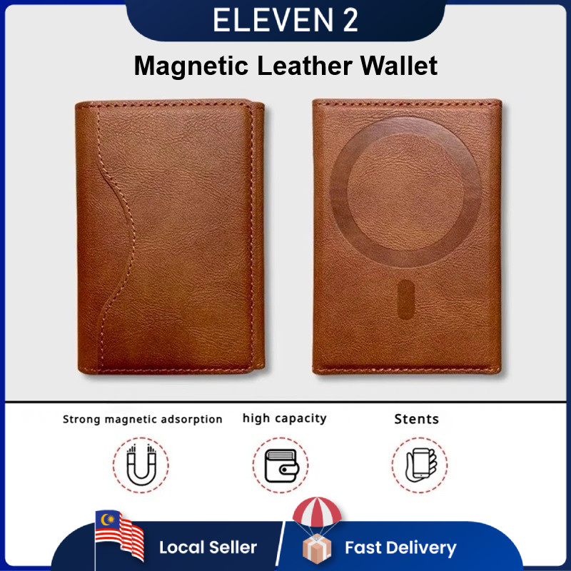 Dompet Pemegang Kad Trifold Kulit Magnetik Premium dengan Sarung Dompet ...