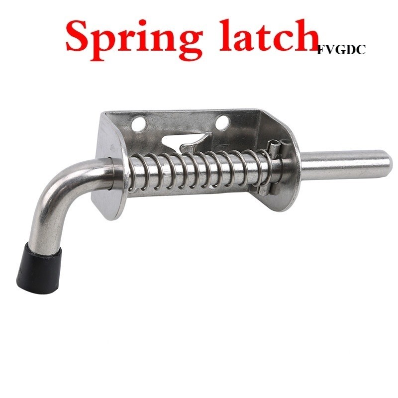 Stainless Steel Barrel Bolt Lock Spring Loaded Latch Heavy Duty Locking ...