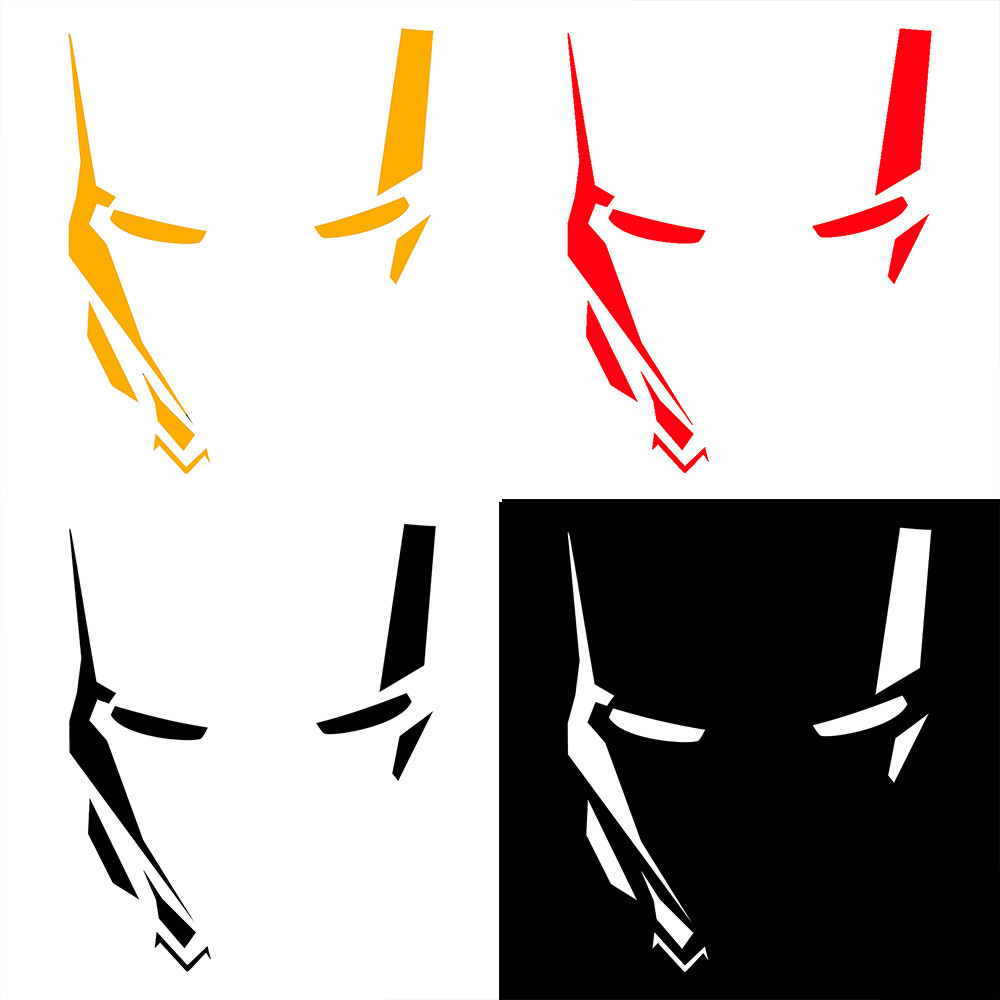 Creative Iron Man Laser Colorful Gradient Engraving Stickers Reflective ...