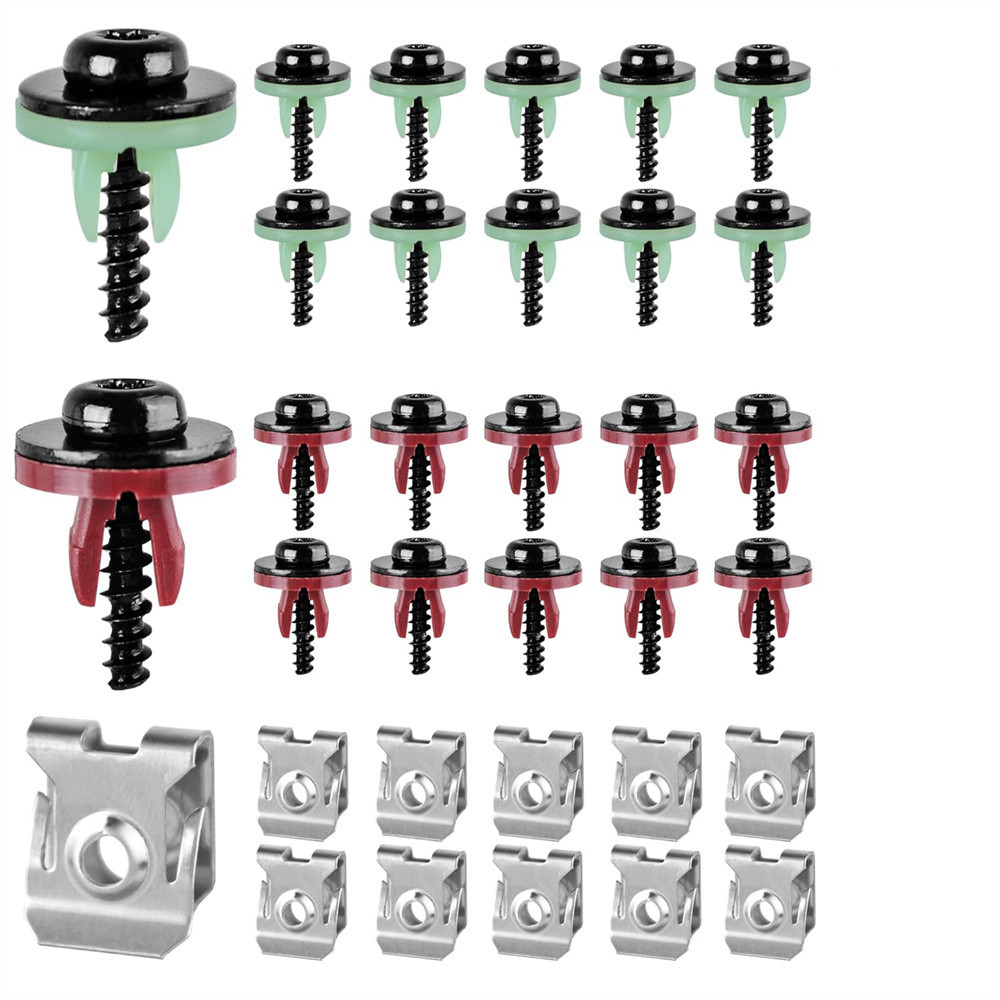 50Pcs For Ford Engine Under Cover Splash Shield Guard Screw Bolt U-Nut ...