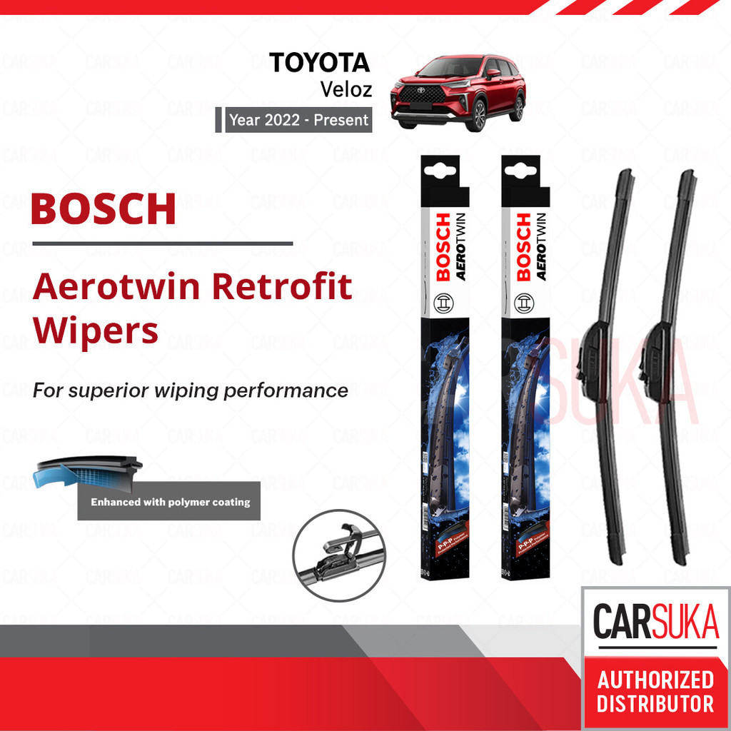 Bosch Aerotwin Retrofit U Hook Wiper Set for Toyota Veloz (24"/16") | Shopee Malaysia