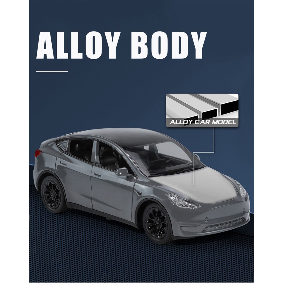 TESLA Alloy Car Model Scale 1:32 Diecast Tesla Y Model Car SUV Tesla ...