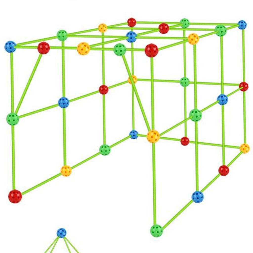 [uguuiya] Kids Construction Fort Building 155pcs Building Your Own Den ...