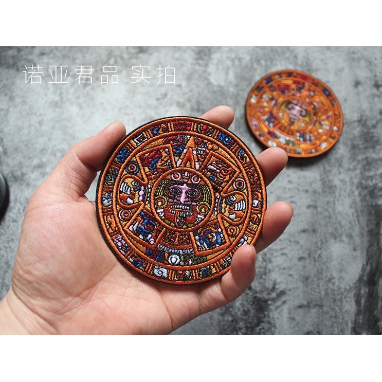 Patch_mayan calendar stone sun cloth patch | Shopee Malaysia