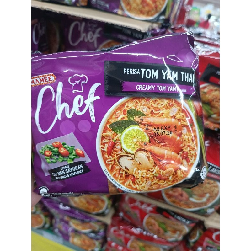 Mee Mamee Chef perisa Tomyam / Laksa kari / Lontong | Shopee Malaysia