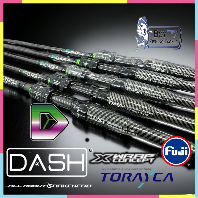 DASH ALL ABOUT SNAKEHEAD FISHING ROD SPINNING BAITCASTING BC CASTING ...