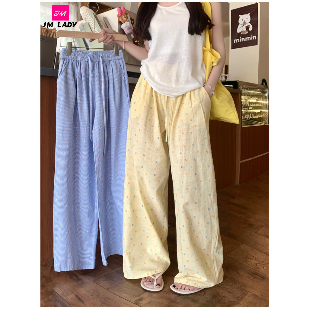 baggy pants seluar slack perempuan Plus-size 2024 Palamine Plaid ...