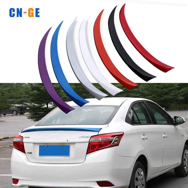 Plastic ABS gloss Black or Carbon fiber look rear spoiler extension for ...