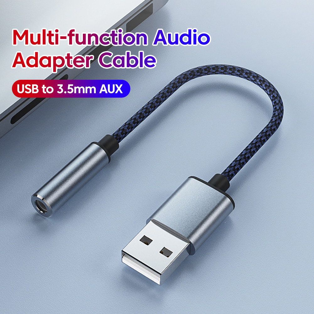 USB To 3.5mm Jack Audio Adapter USB-A To 3.5 TRRS Female Adapter with ...