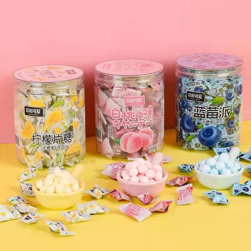 Hello, Cute Sugar-Free Tablets, Canned Popular Sweets-DimensionalcWhite ...