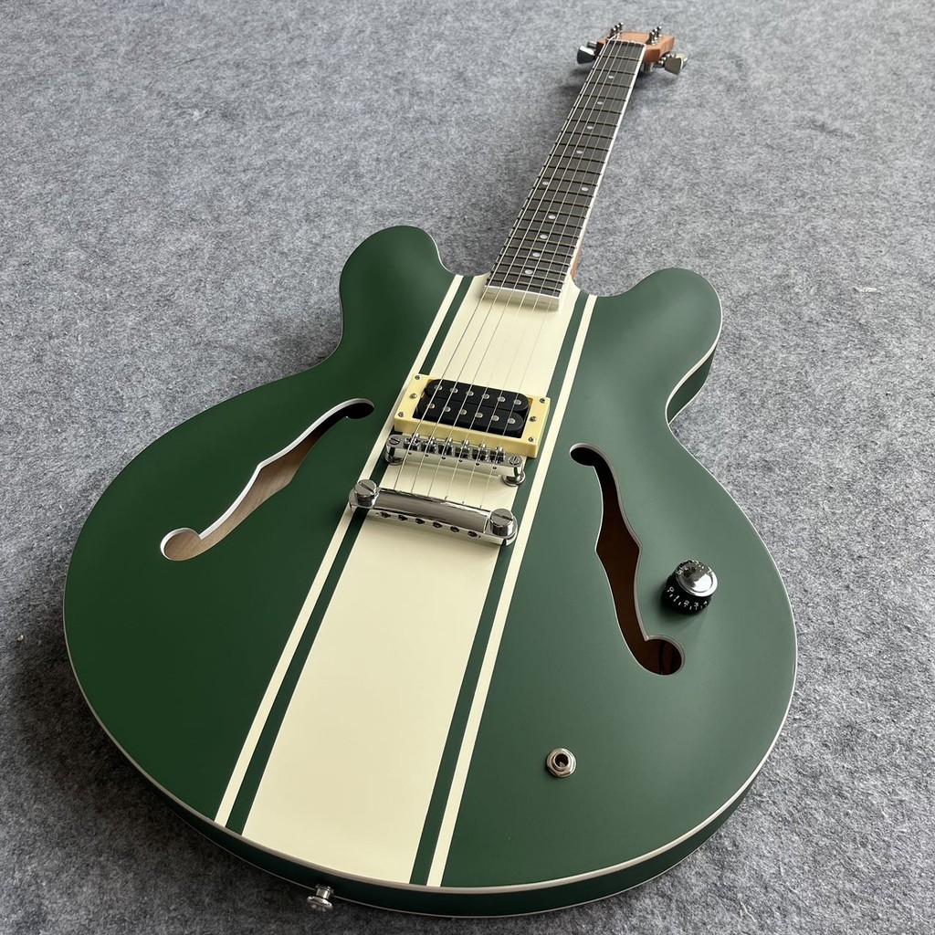 Gibson ES 333 Green Semi-hollow Body Humbucker Pickup 22 Frets Electric ...