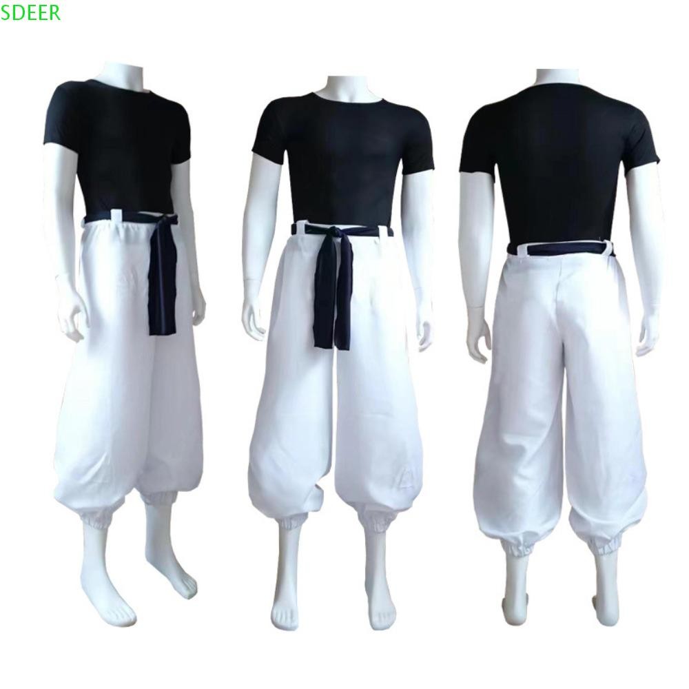 SDEER Jujutsu Kaisen Cosplay Costume, Black Short Wig Toji Fushiguro ...