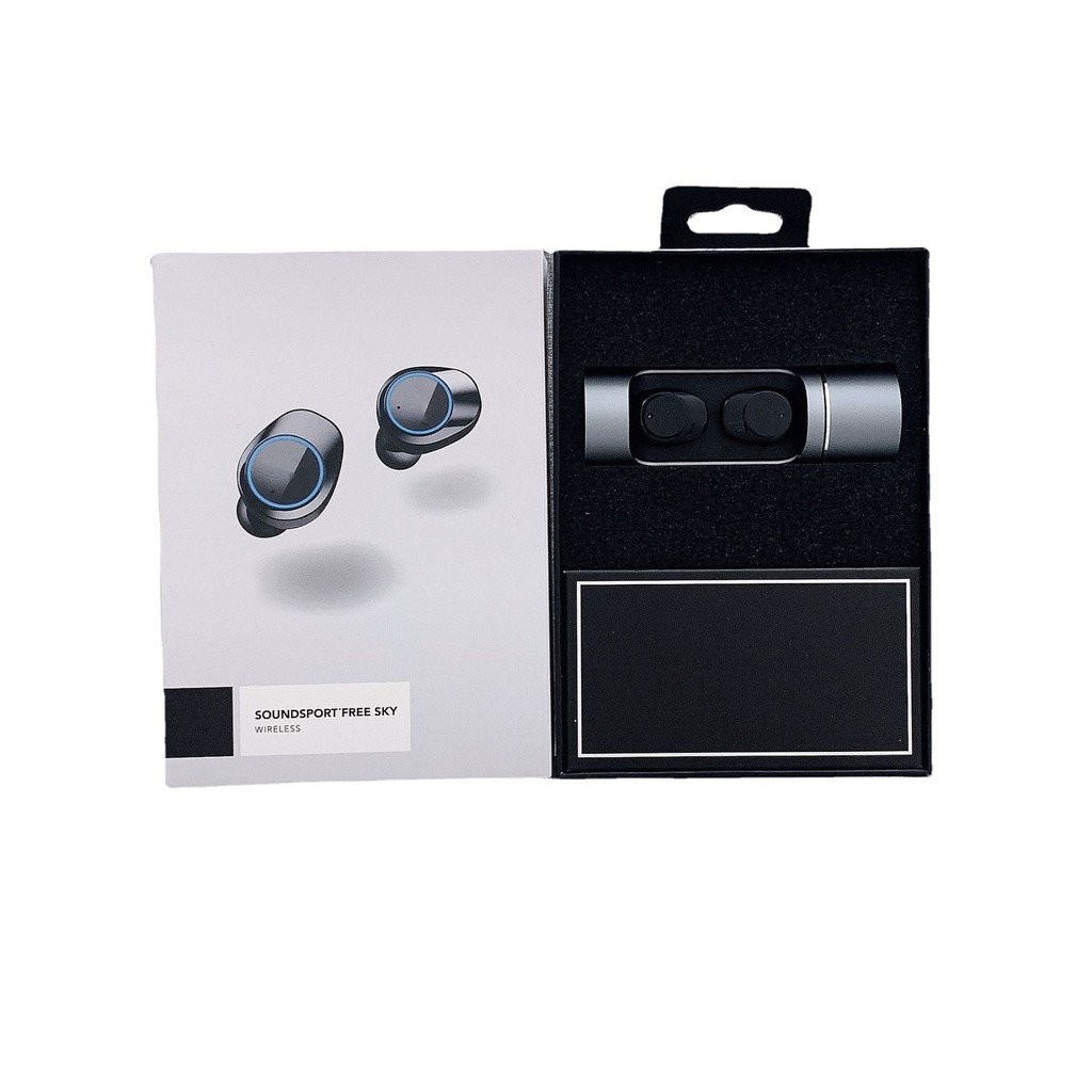 Fon telinga Bluetooth langit dengan pengecas mudah alih TWS fon telinga ...