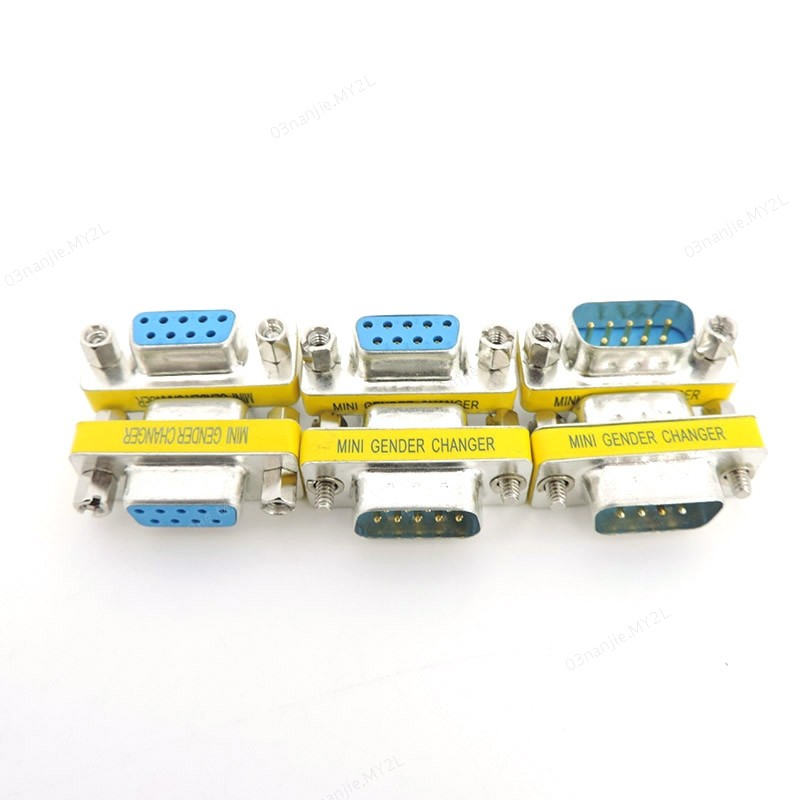 DB9 Mini 9Pin Male Female converter Gender Adapter RS232 Serial plug ...